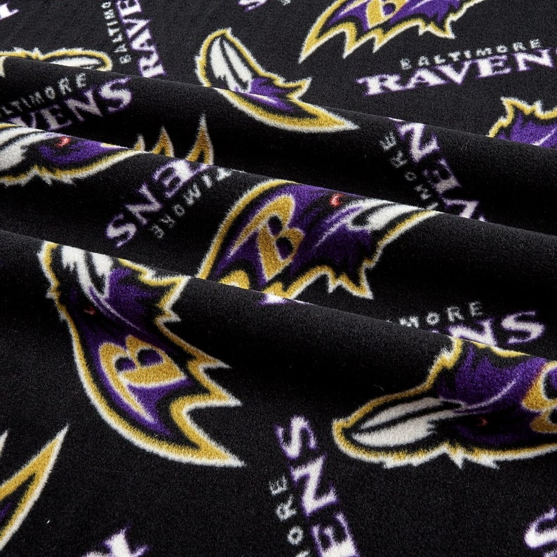 NFL Baltimore Ravens Fleece Fabric 6231 D - Etsy