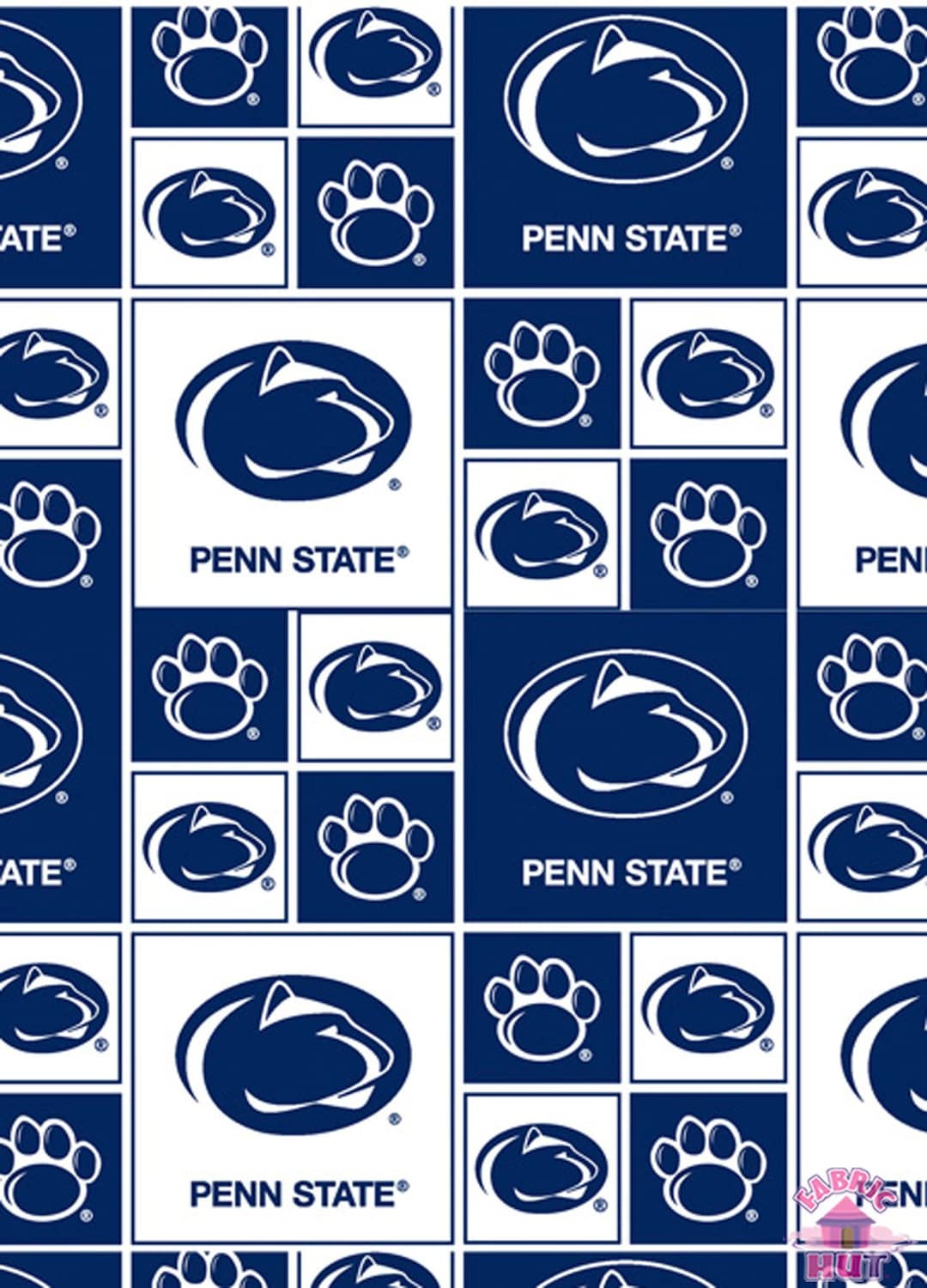 NCAA Penn State University Block PS-020 Cotton Fabric by the Yard - Etsy