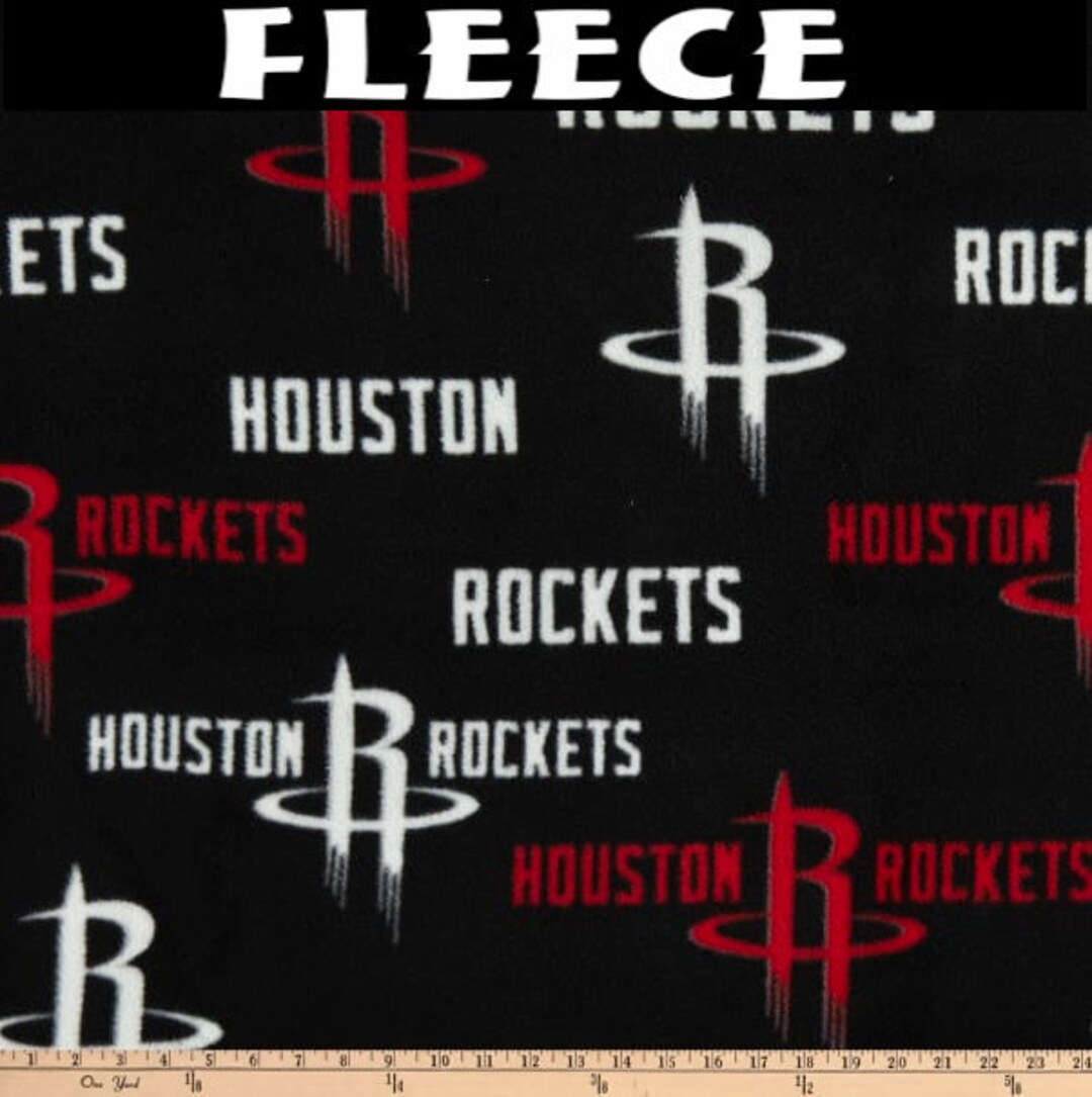 NBA Houston Rockets Toss Black Fleece Fabric by the Yard - Etsy