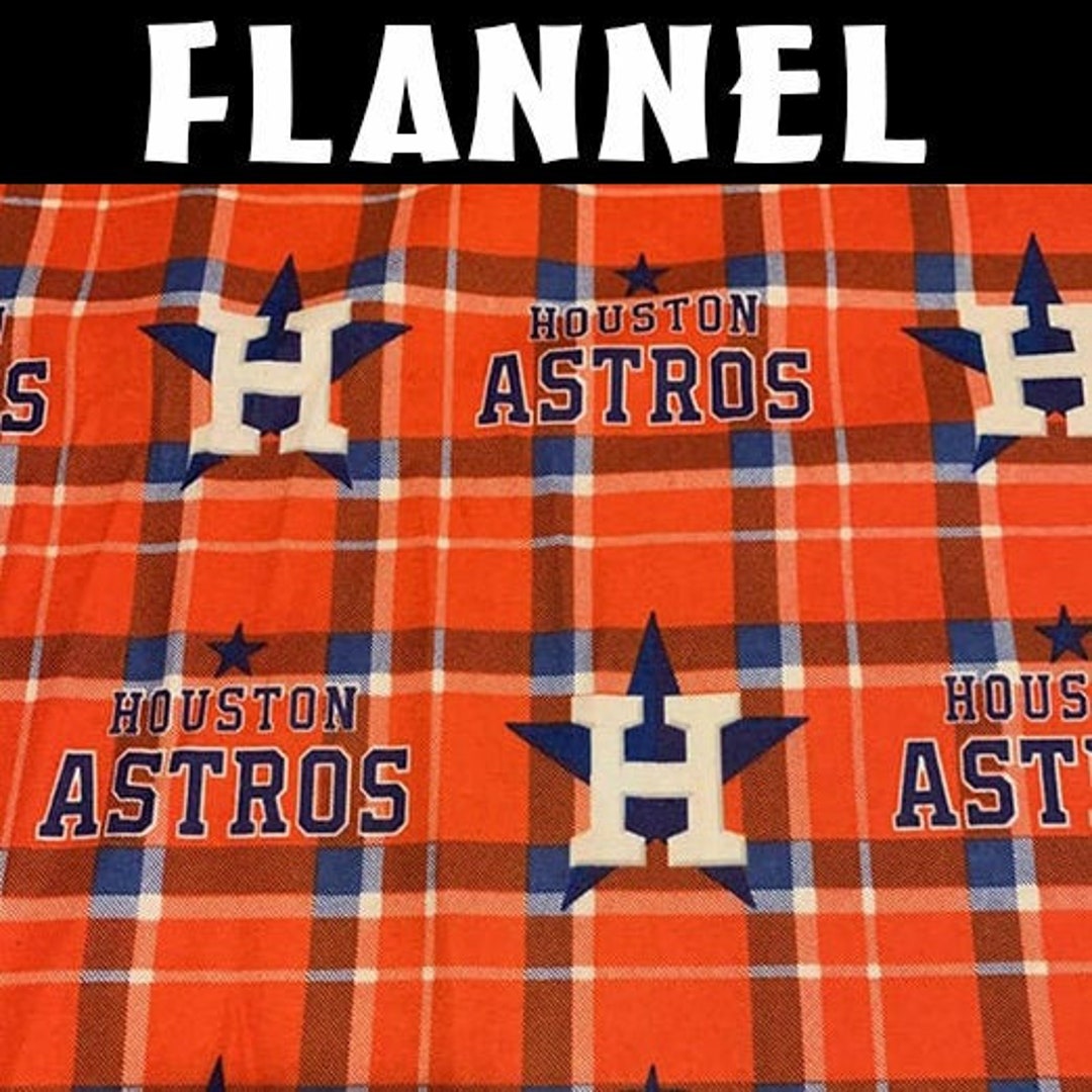 MLB Houston Astros Plaid Flannel Fabric by the Yard 60075B - Etsy