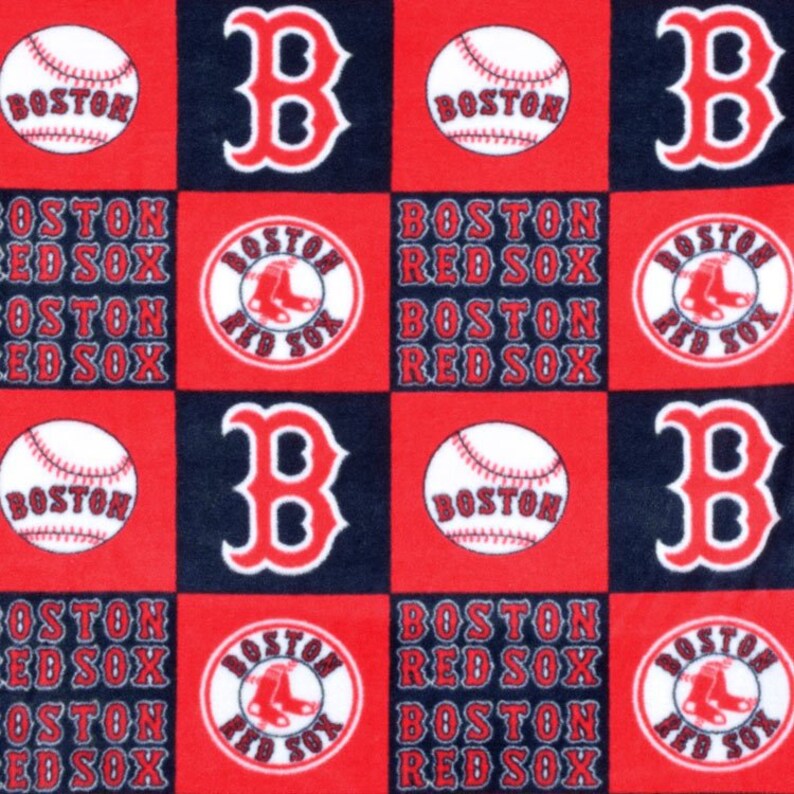 MLB Boston Red Sox Block Fleece Fabric by the Yard 6565-58 - Etsy