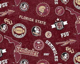 Florida State University Seminoles Fabric by the Yard - Etsy