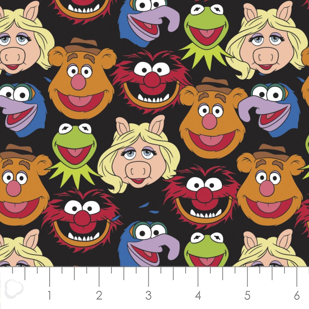 Disney's the Muppets Collection Cotton Fabric by the Yard - Etsy
