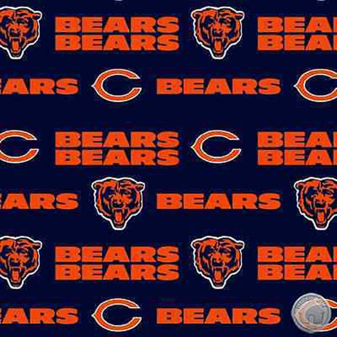 NFL Chicago Bears Cotton Fabric by the Yard 6312 D - Etsy
