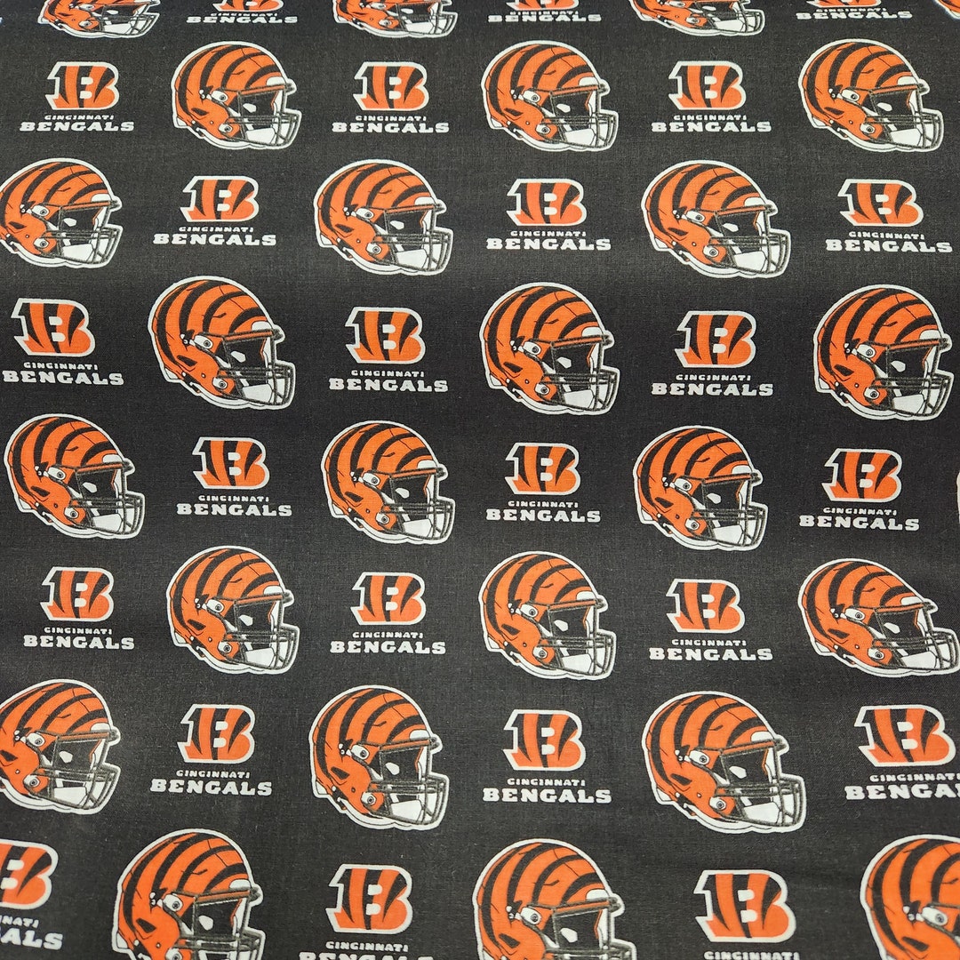 NFL Cincinnati Bengals Cotton Fabric by the Yard 6229 D - Etsy