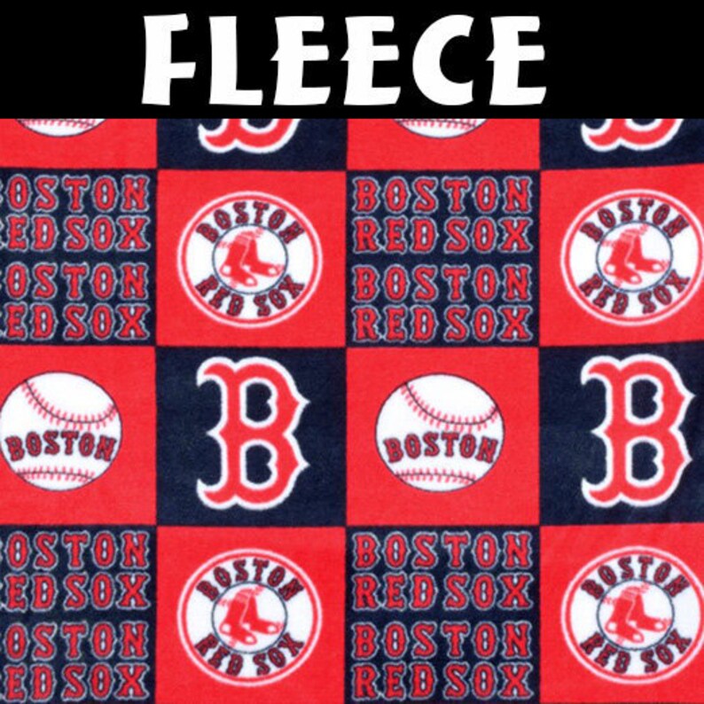 MLB Boston Red Sox Block Fleece Fabric by the Yard 6565-58 - Etsy