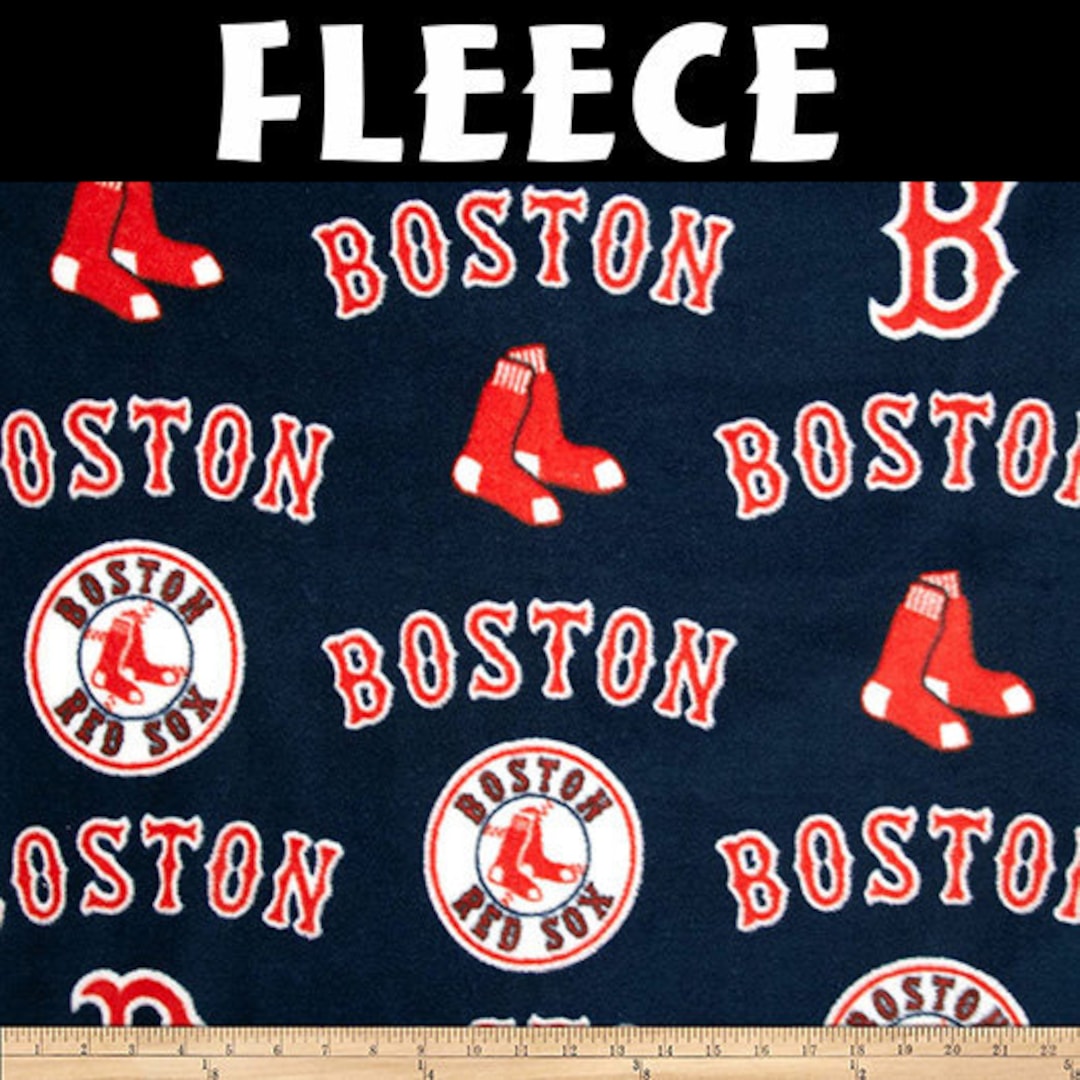 MLB Boston Red Sox Blue Fleece Fabric by the Yard 6564 B - Etsy