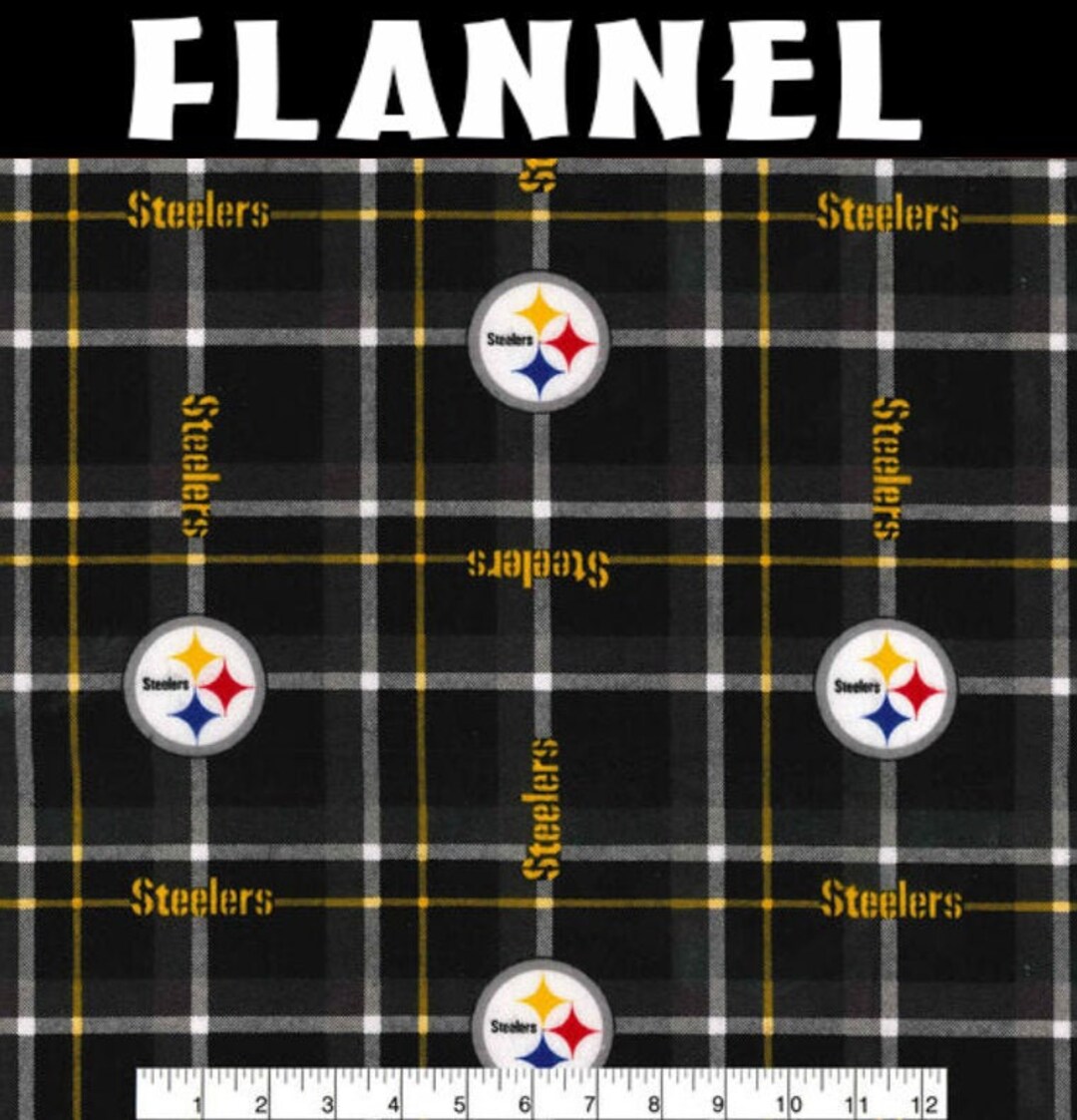 NFL Pittsburgh Steelers Plaid Flannel Fabric by the Yard - Etsy