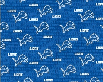Detroit Lions Fabric | Etsy