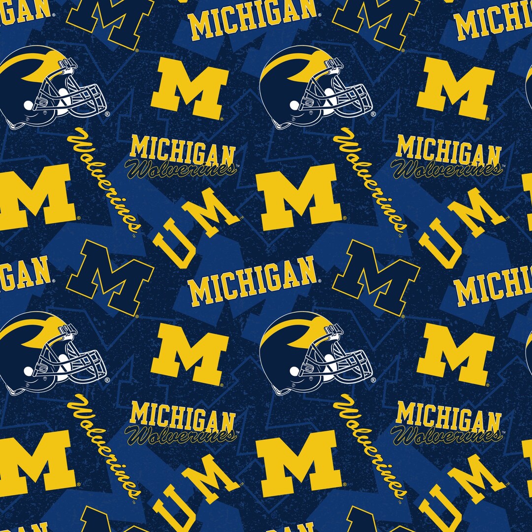 NCAA University of Michigan Wolverines Tone on Tone MCHG-1178 Cotton ...