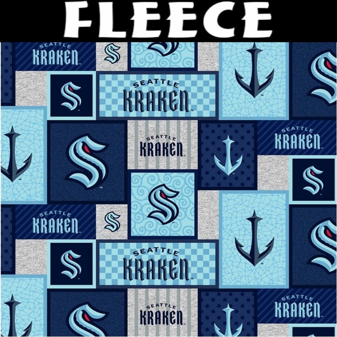 NHL Seattle Kraken Patch 1177-KRA Anti Pill Fleece Fabric by - Etsy