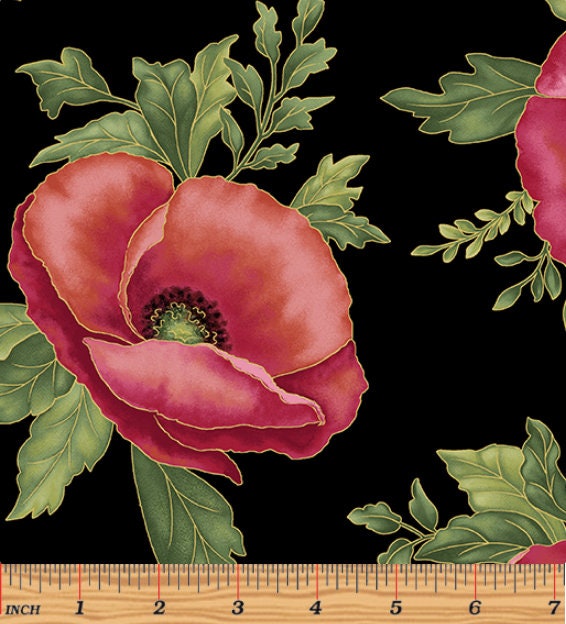 Amazing Poppies Collection by Benartex Cotton Fabric by the - Etsy