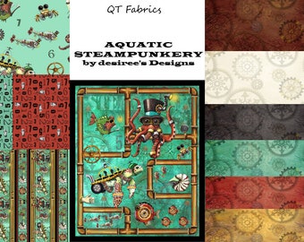 Steampunk Cogs Fabric Steampunk Cogs by Hazel Fisher Creations ...