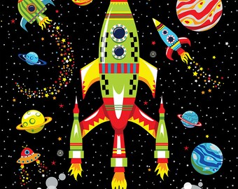 Blast off Panel - Etsy