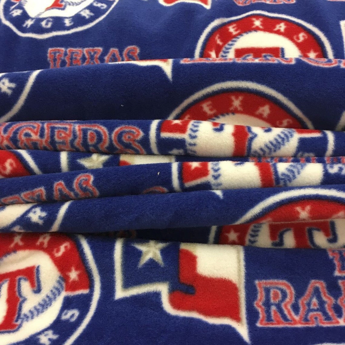 MLB Texas Rangers Fleece Fabric by the Yard 6551 B - Etsy