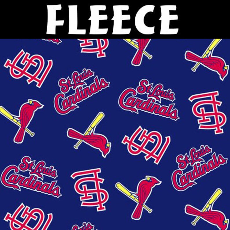 MLB St Louis Cardinals Blue Fleece Fabric by the Yard 6517 B - Etsy UK