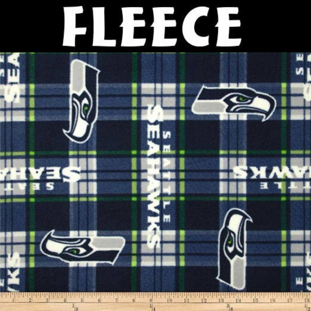 NFL Seattle Seahawks Plaid Fleece Fabric 6440 D Sold by the Yard - Etsy