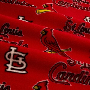 MLB St. Louis Cardinals Fleece Fabric by the Yard 6553-25 - Etsy