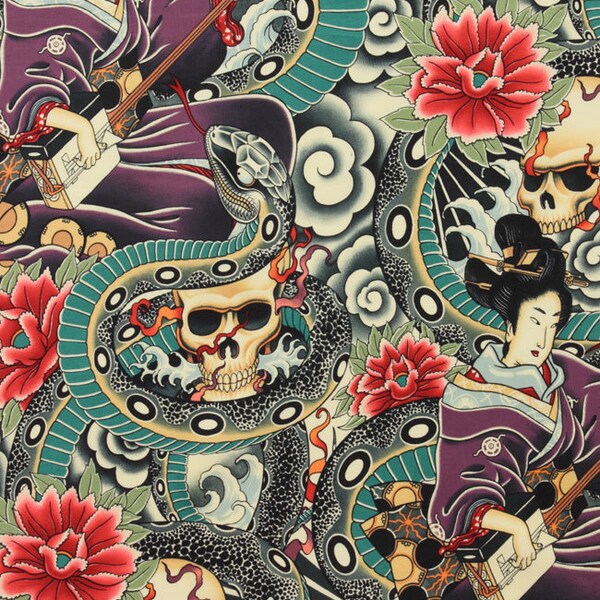 Asian Print Fabric - Etsy