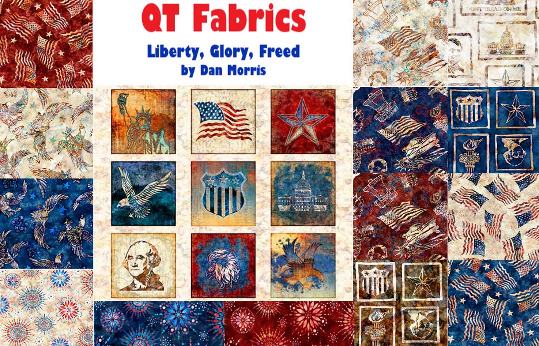 Quilting Treasures Liberty, Glory, Freed Collection Baumwollstoff Bulk ...