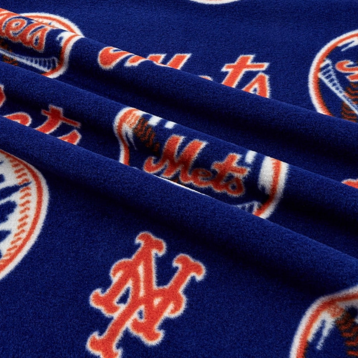 MLB New York Mets Blue Fleece Fabric by the Yard 6674 B - Etsy