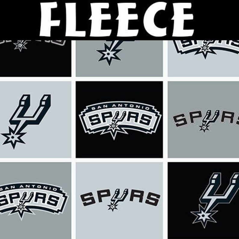 NBA San Antonio Spurs Block Fleece Fabric - Etsy