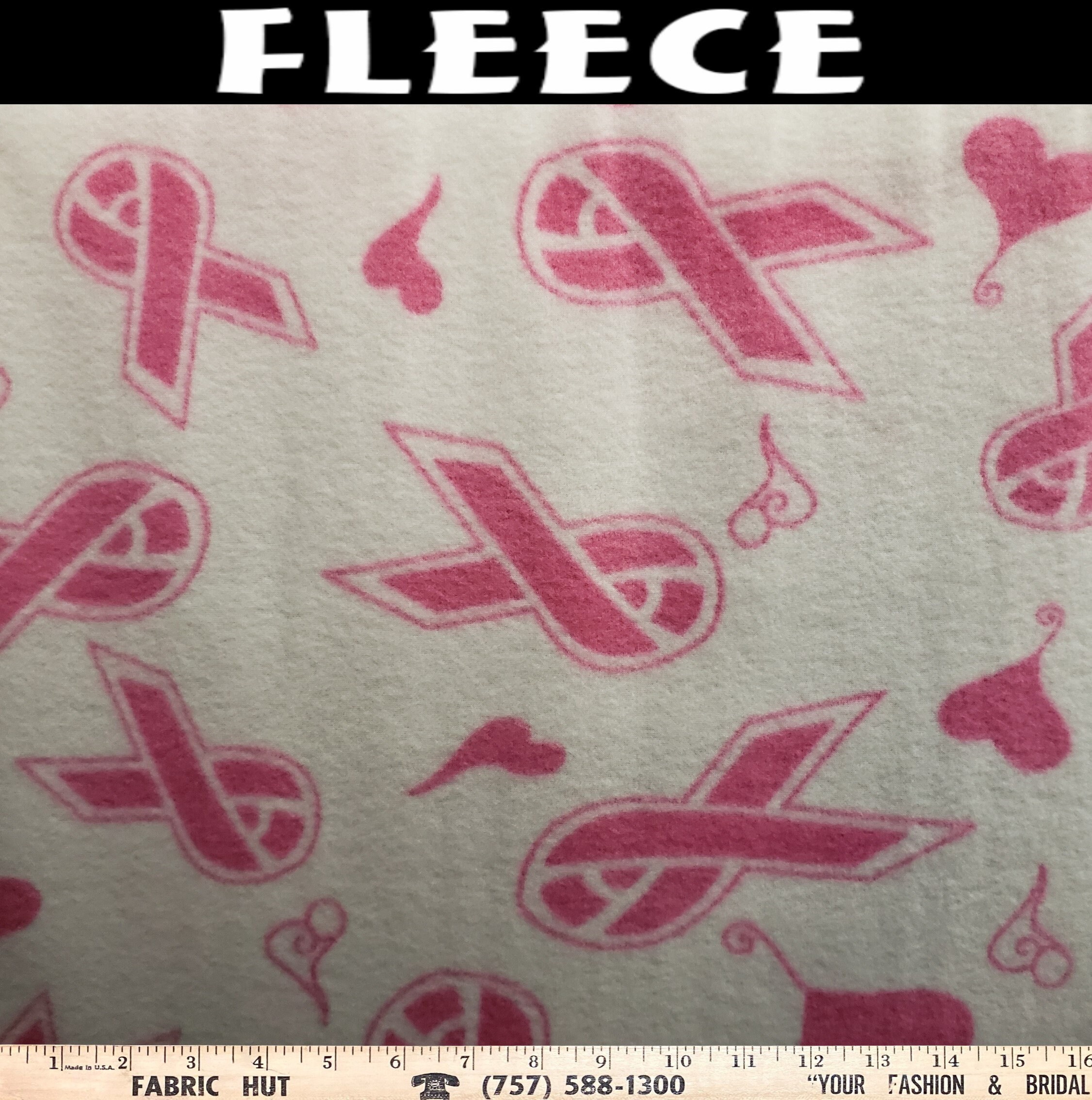 Fleece Cancer Ribbon