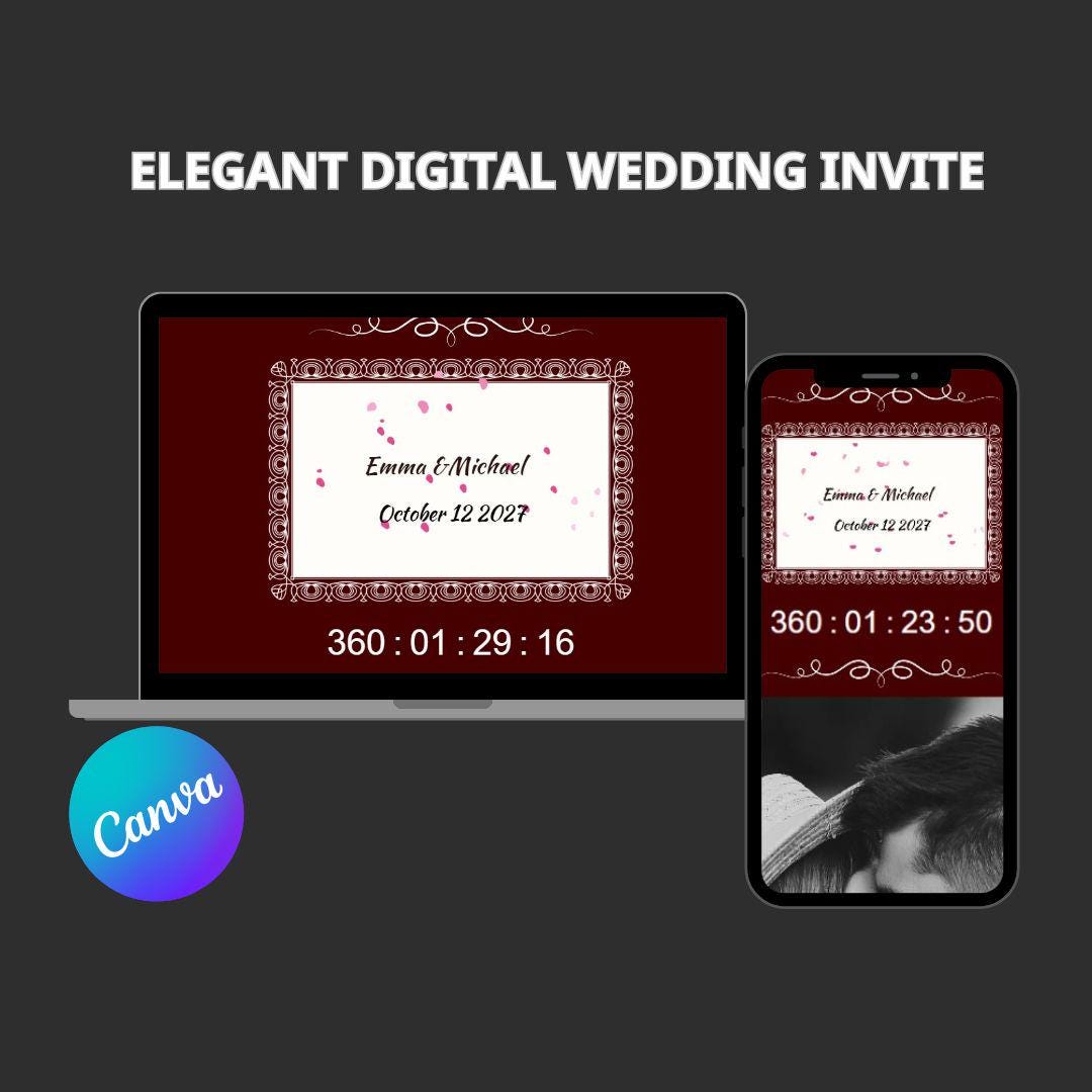 Quiet Luxury Wedding Invitation Website, Editable RSVP Template ...