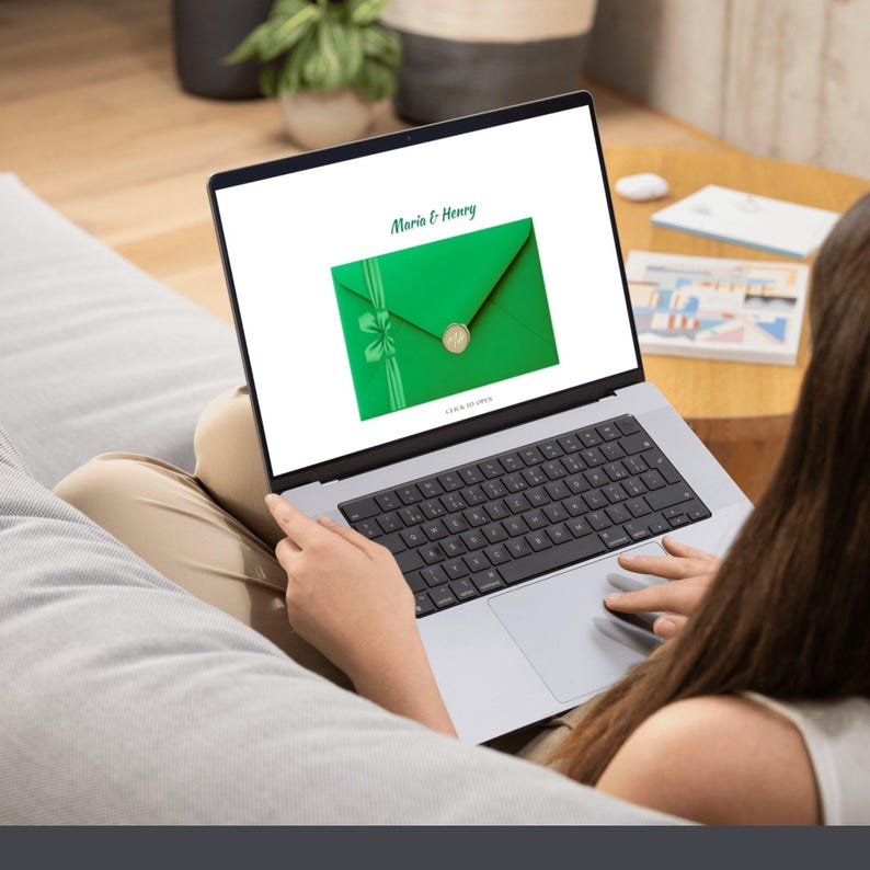 Green Wedding Website Template Canva RSVP, Countdown & Map Elegant ...