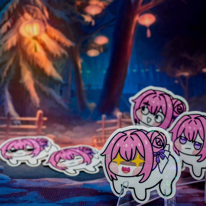 4 NIKKE Doro Stickers | Despair Bundle - Holographic Vinyl 2"x2" - Etsy