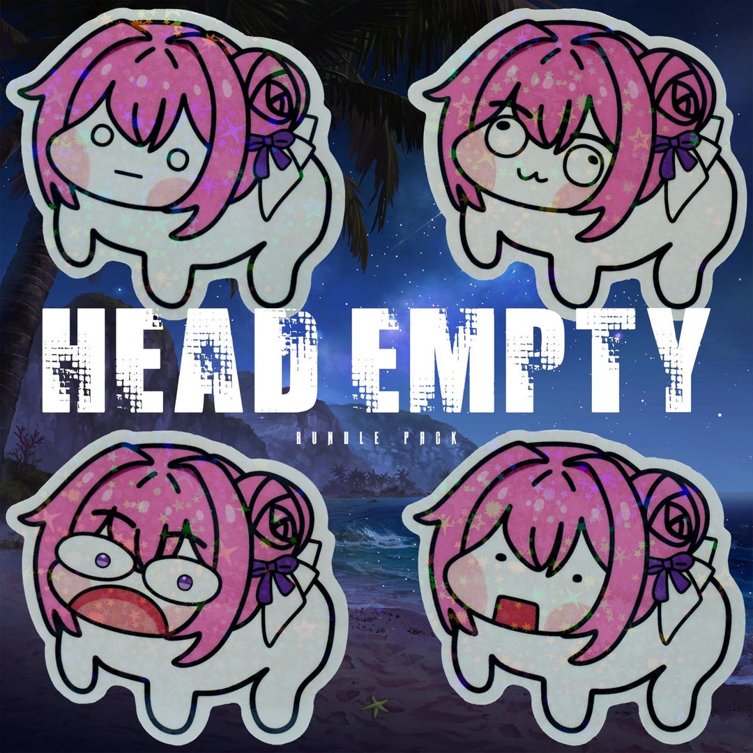 4 NIKKE Doro Stickers | Head Empty Bundle - Holographic Vinyl 2"x2" - Etsy