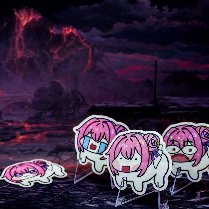 4 NIKKE Doro Stickers | Despair Bundle - Holographic Vinyl 2"x2" - Etsy