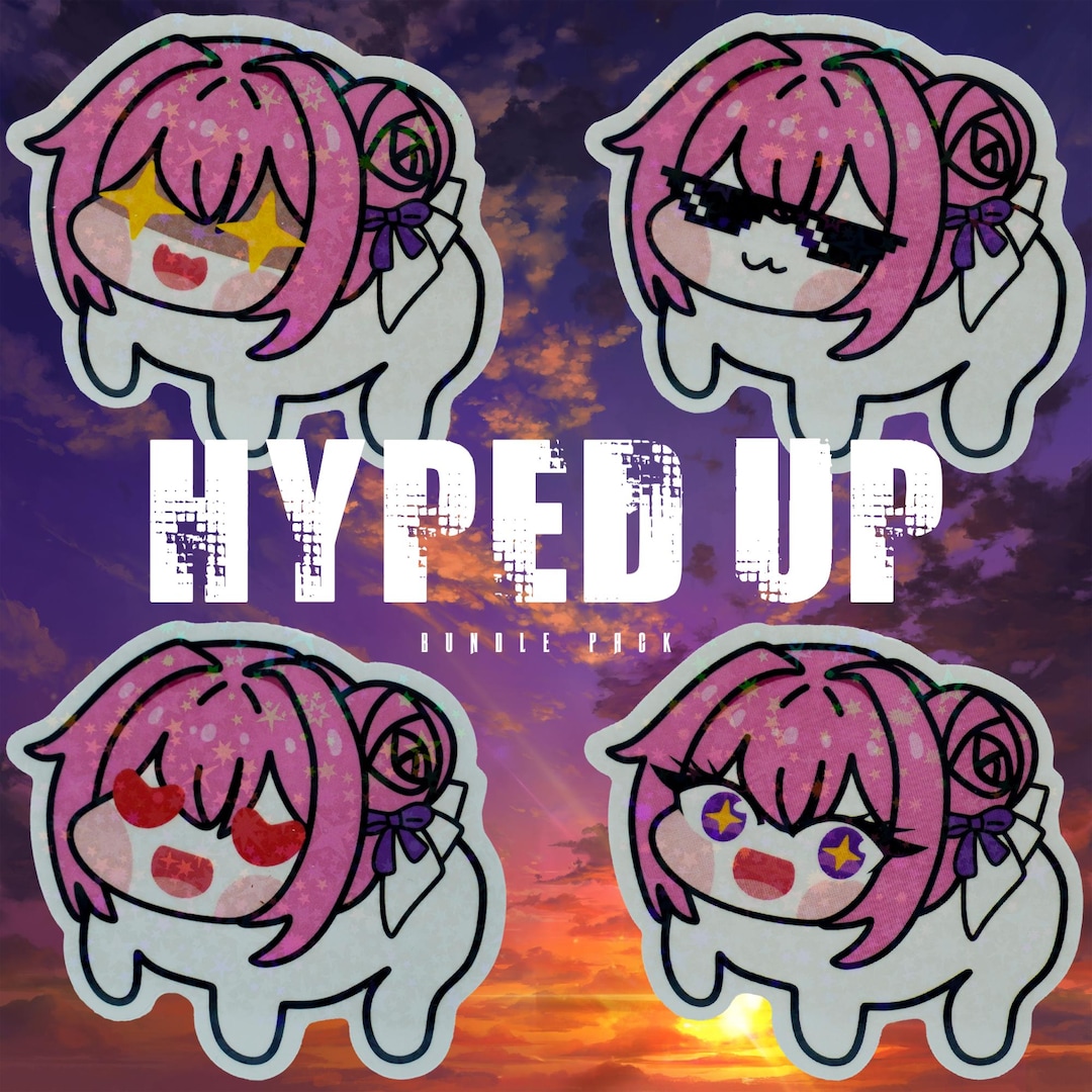 4 NIKKE Doro Stickers | Hyped up Bundle - Holographic Vinyl 2"x2" - Etsy