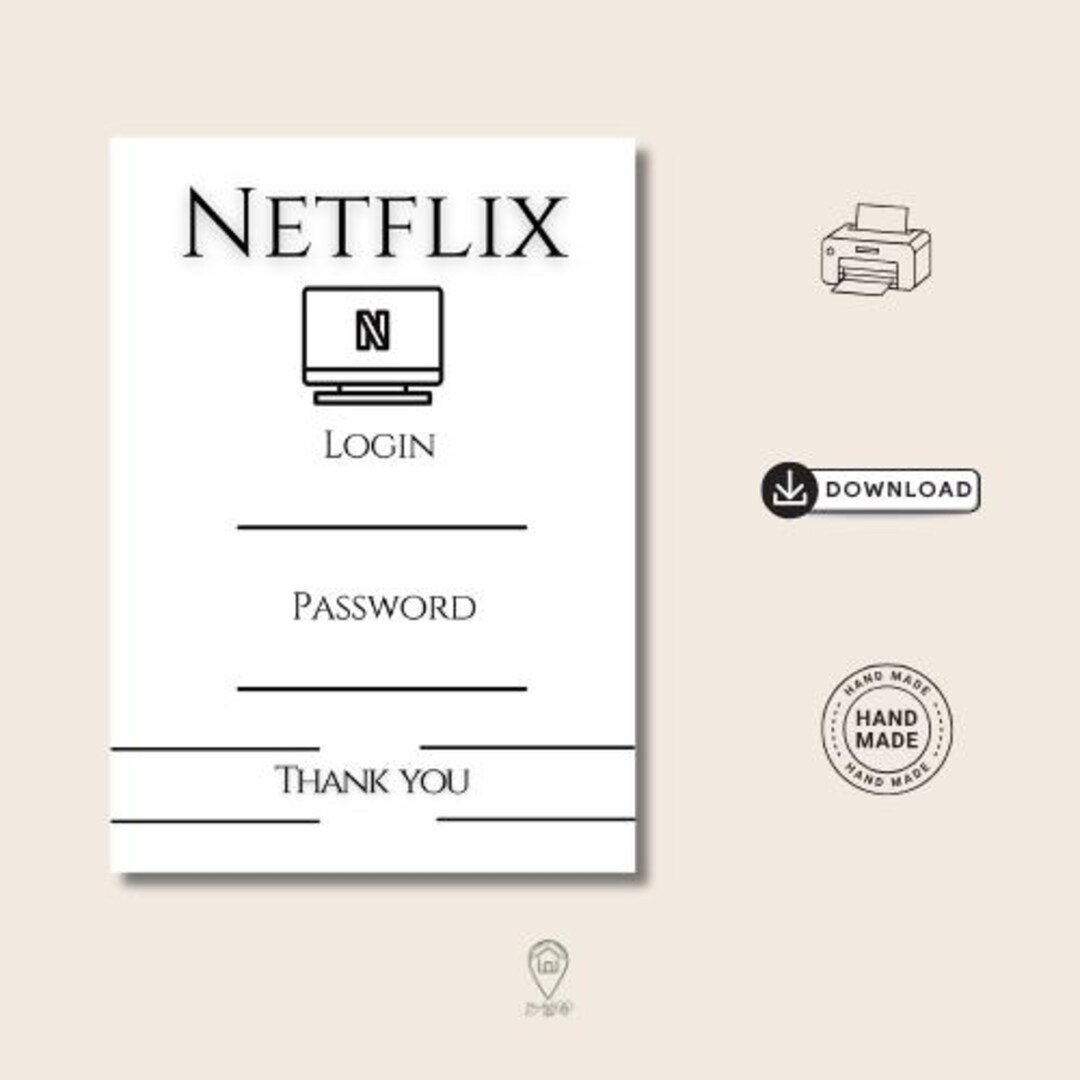 Netflix Sign Printable | Editable Digital Download | Vacation Rental ...
