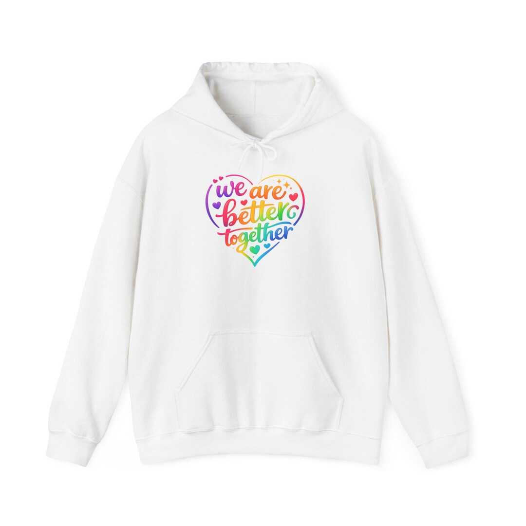 We Are Better Together Heart Design Hoodie | Love Birds Back Print - Etsy