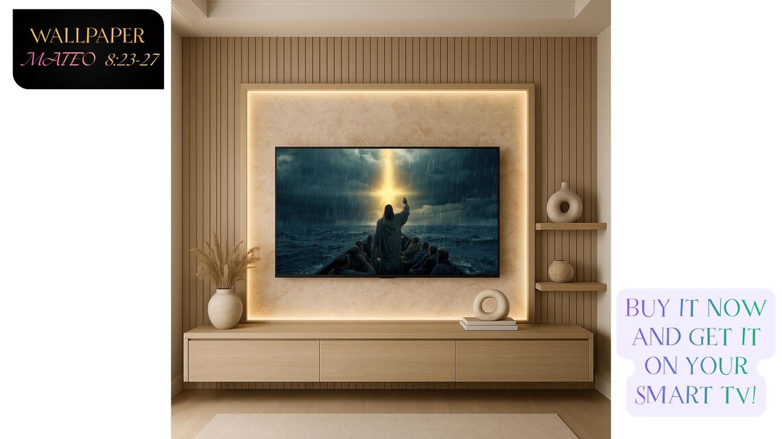 Jesus Calming the Waters Desktop Wallpaper – Christian Art (digital ...