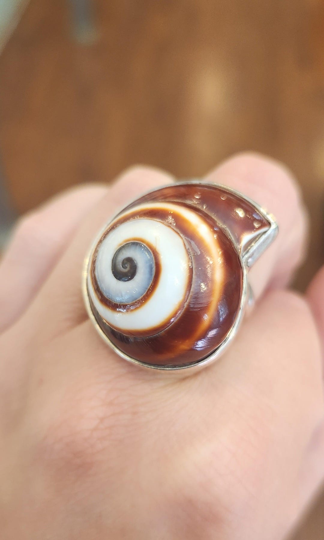 Sterling Silver Seashell Statement Ring - Etsy