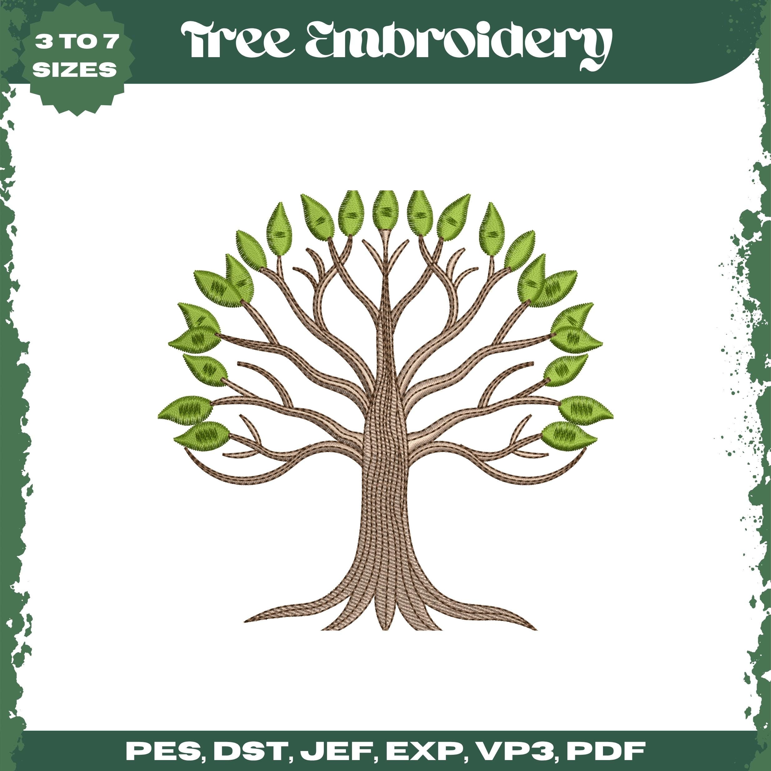 Tree Life Embroidery Design, Machine Embroidery File, 9 Sizes, Instant ...