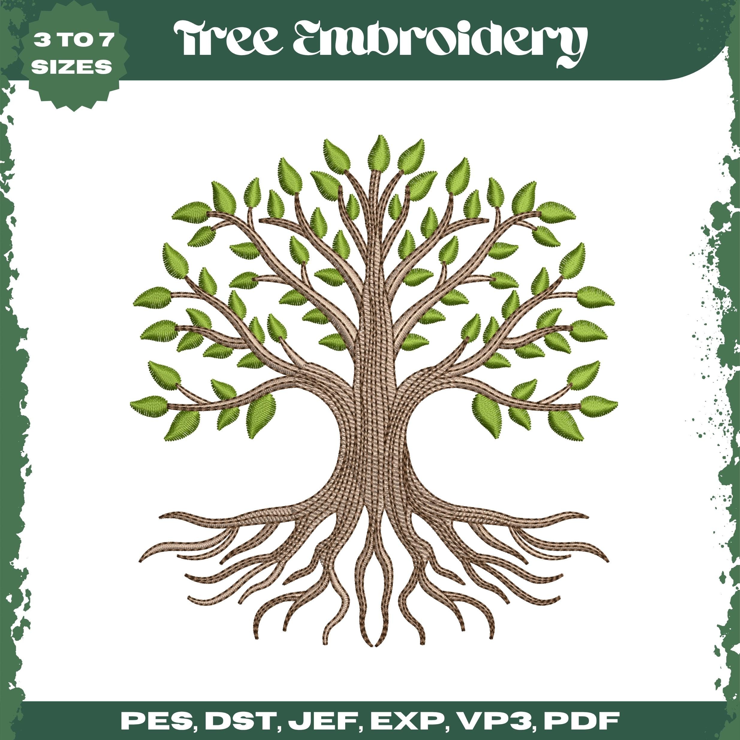 Tree Life Embroidery Design, Machine Embroidery File, 9 Sizes, Instant ...