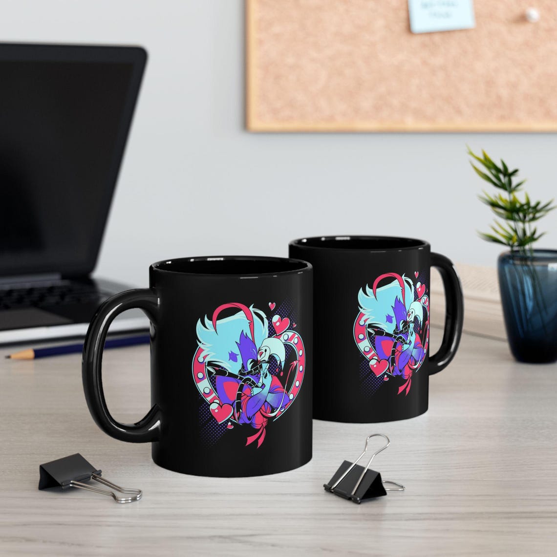 Asmodeus and Fizzarolli Helluva Boss Mug, Cartoon Gift Coffee Cup ...