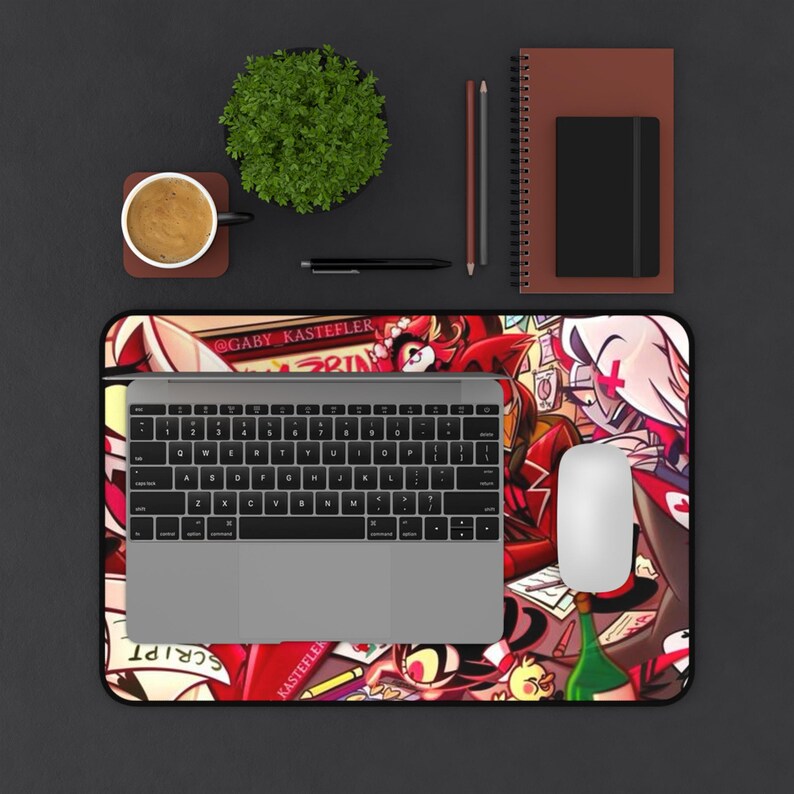 Hazbin Hotel Characters Desk Mat, Alastor Charlie Vaggie Vox Angel Dust ...