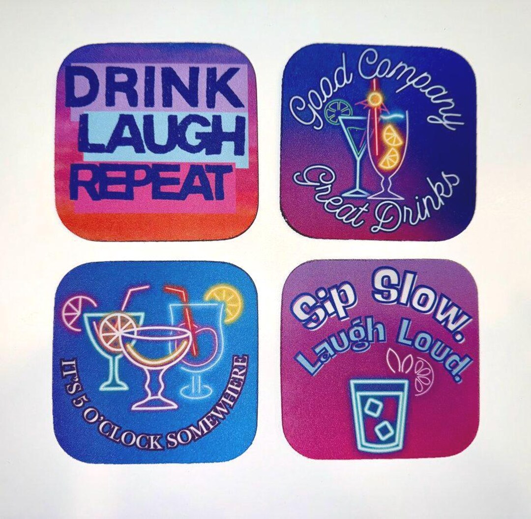 Unique Coaster Sets - Beach, Drinks and More! - Etsy