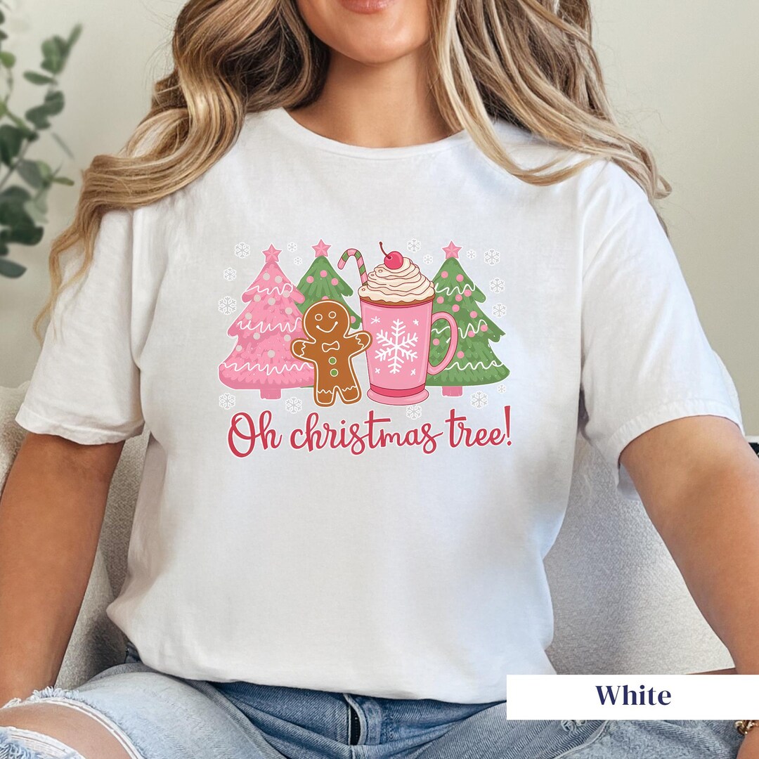 Oh Christmas Tree Slogan, Gingerbread Man & Hot Cocoa, Festive Winter ...