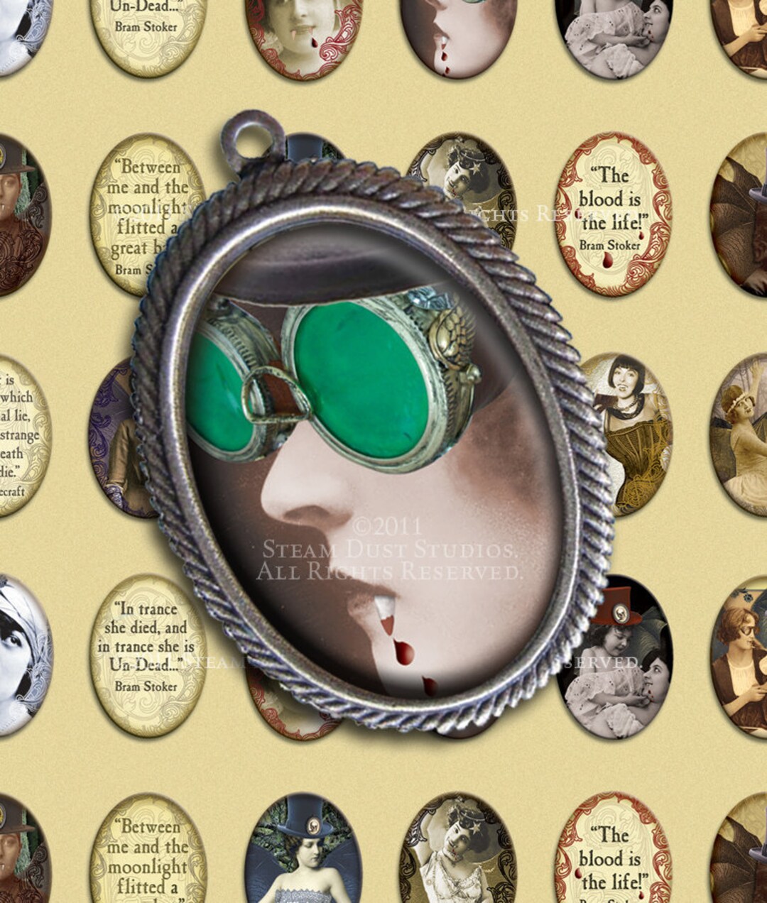 Vintage Vampires -victorian, Goth, Steampunk Flapper Girls - 18x25mm ...