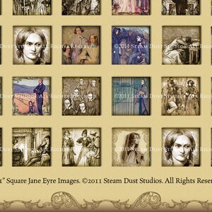 Jane Eyre - 1x1 Inch Square Images - Victorian - Literary - Digital ...