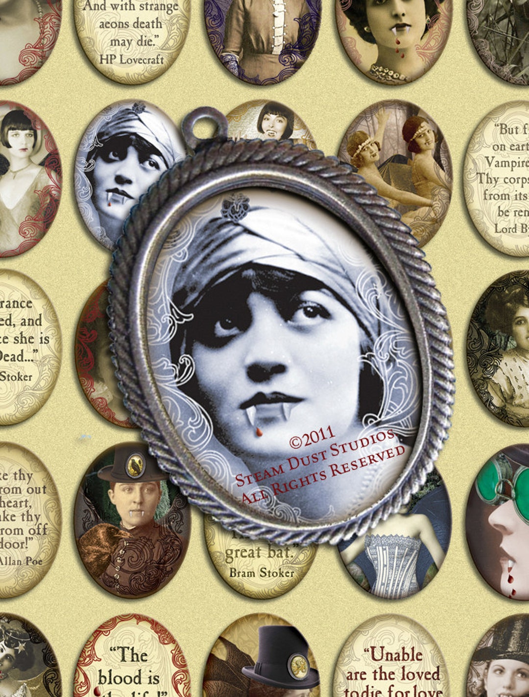 Vintage Vampires -victorian/goth/steampunk/flapper Girls - 30x40mm ...
