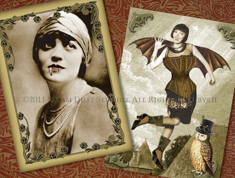 Vampire Girls Vintage Victorian Steampunk Goth Flapper | Etsy
