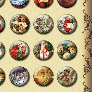 Victorian Christmas - 1 Inch Circles - Digital Collage Sheet - Instant ...