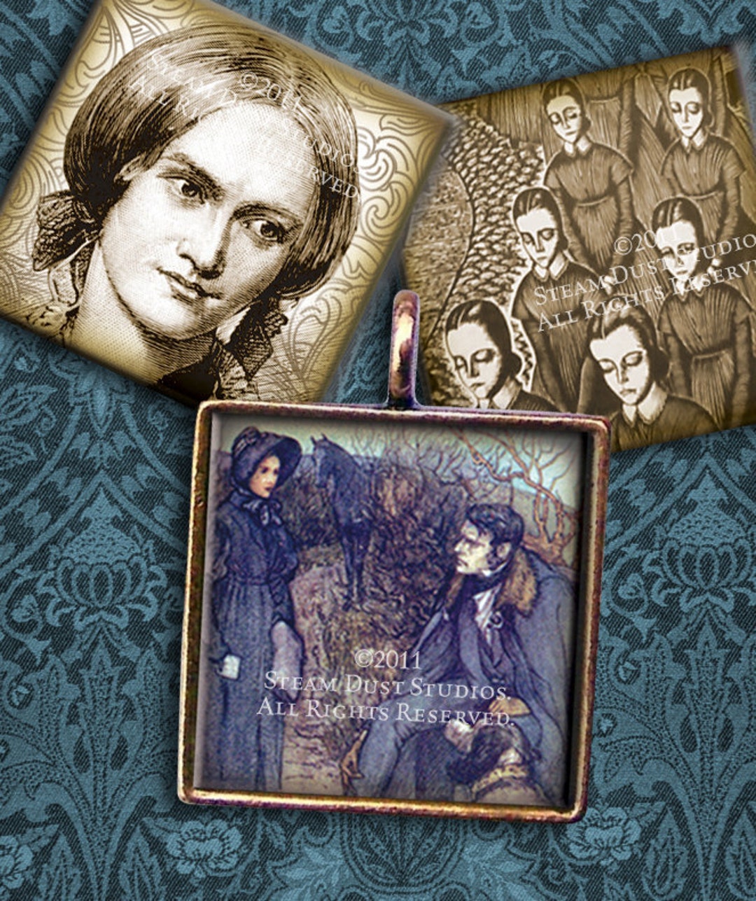 Jane Eyre - 1x1 Inch Square Images - Victorian - Literary - Digital ...