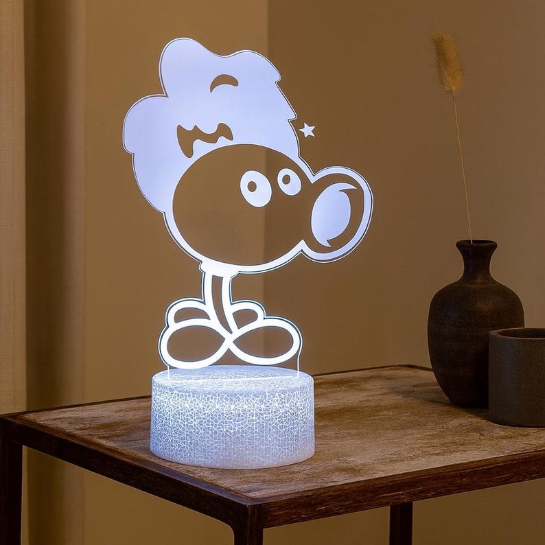 Plants Vs Zombies LED Lamp, 16 Color Changing Pvz Night Light - Etsy
